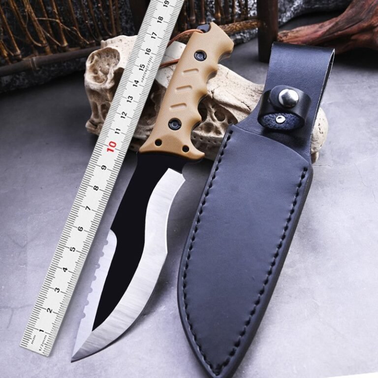 Outdoor Survival Knife – Fixed Blade Camping & Bushcraft Knife ...