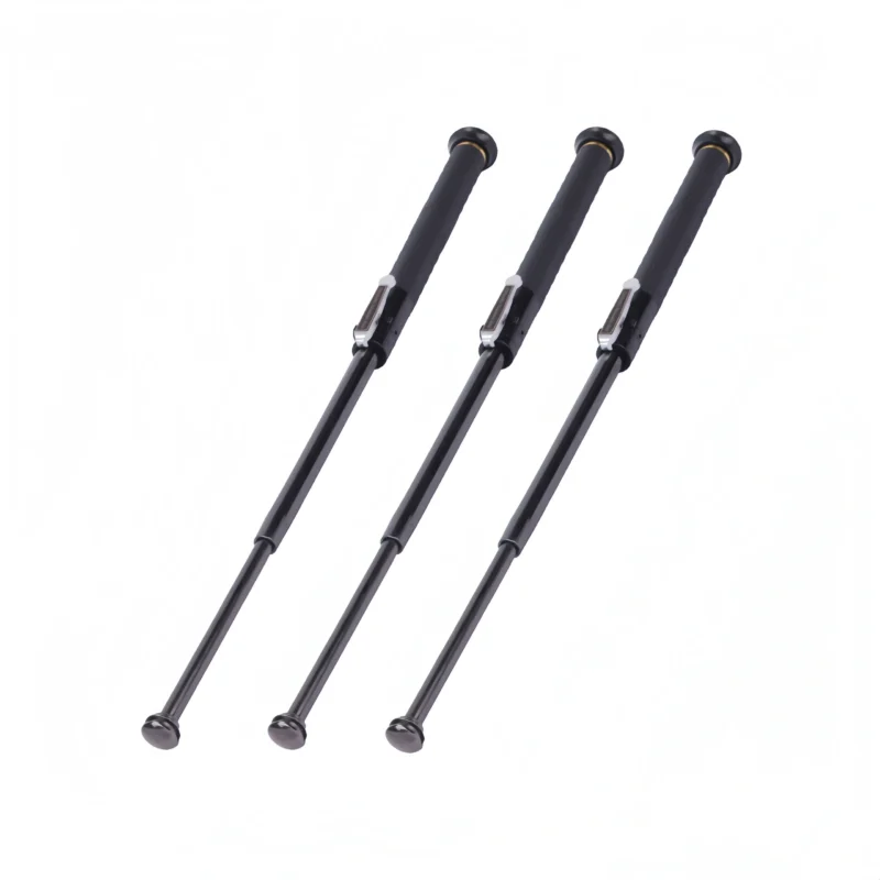 Rubber Handle Telescopic Baton, Three-Section Alloy Steel Stick ...